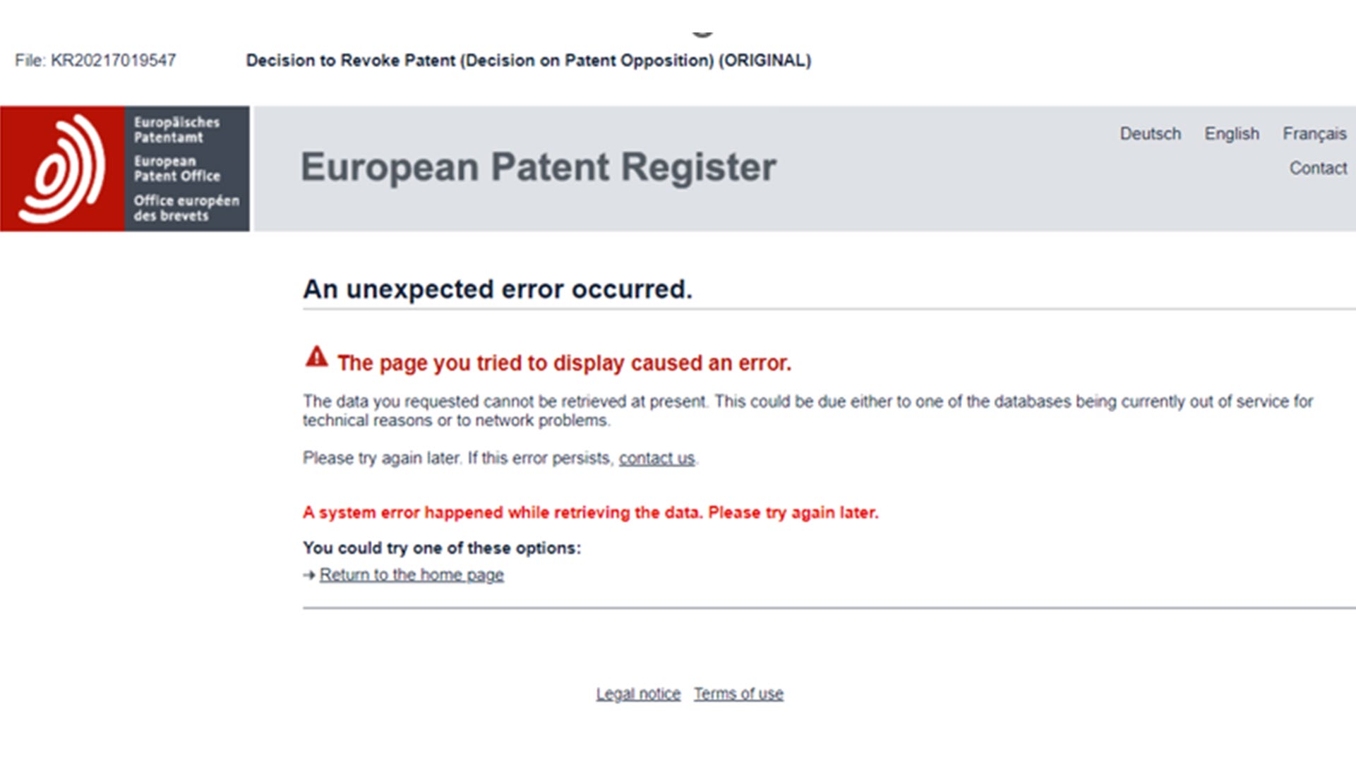 Who’s afraid of error messages? | epo.org